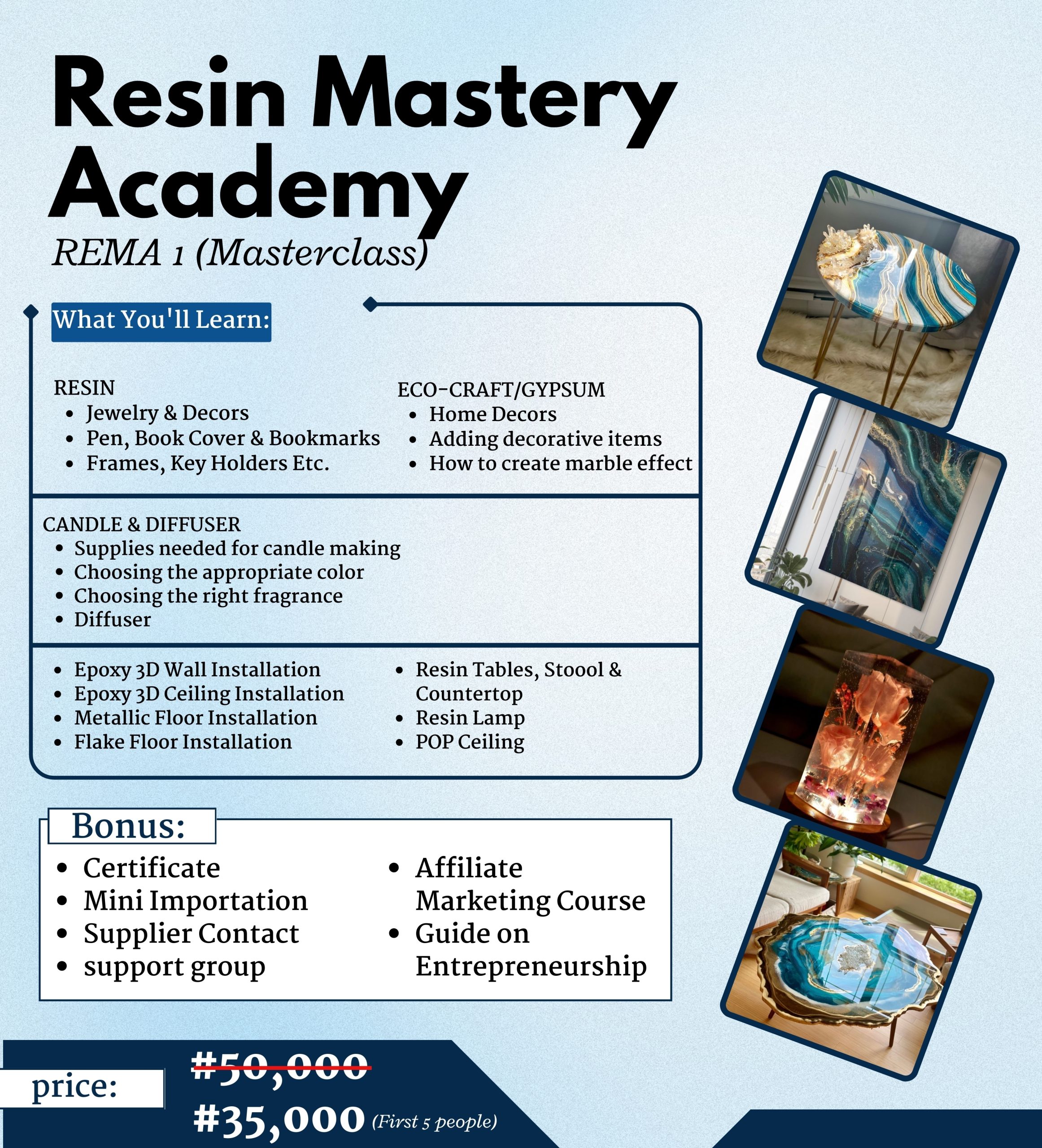 Resin Art and Craft (Pro Package) – Resin Art and Craft